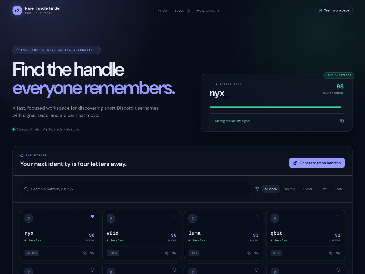 Rare Handle Finder