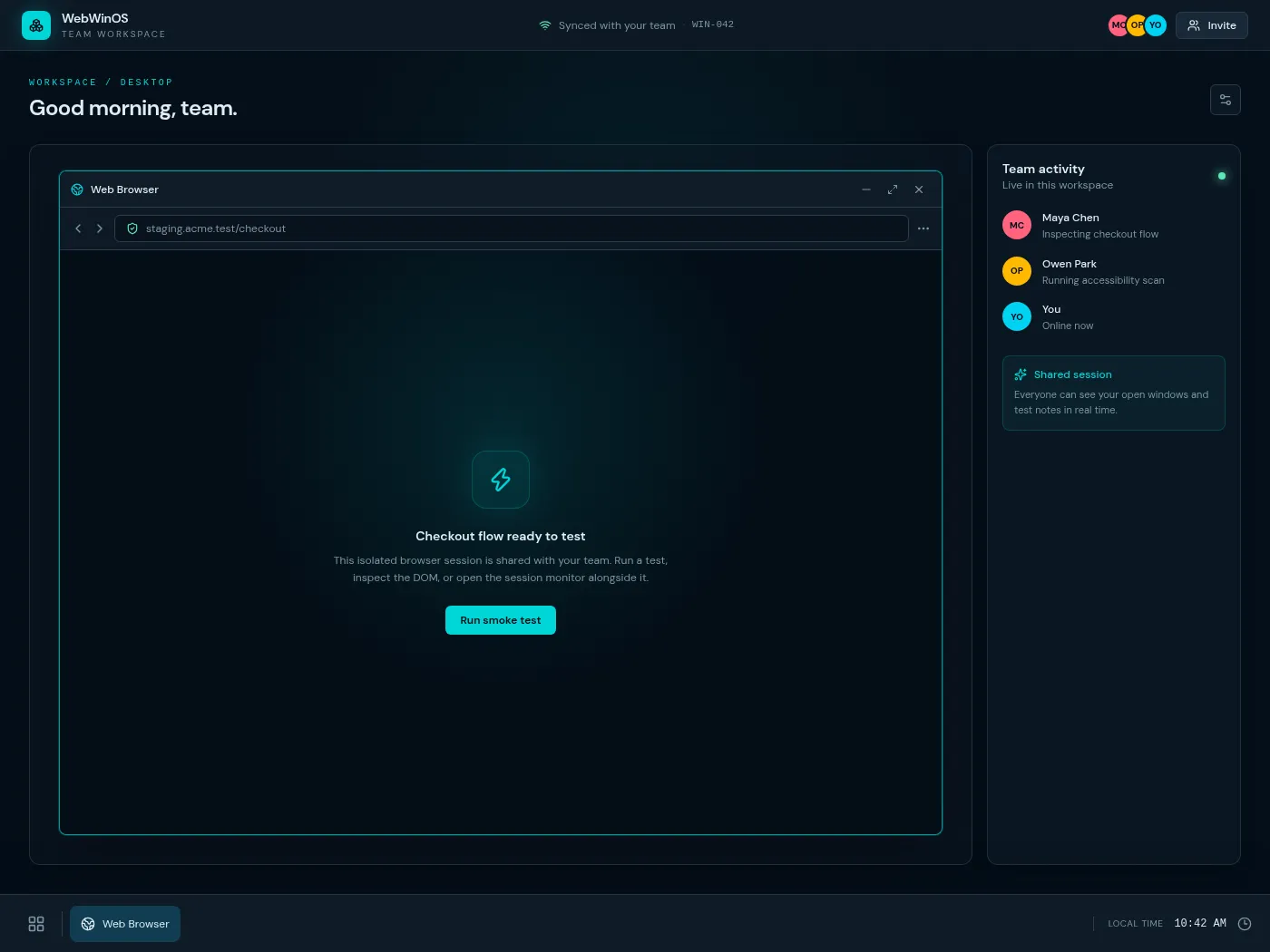 WebWinOS Workspace