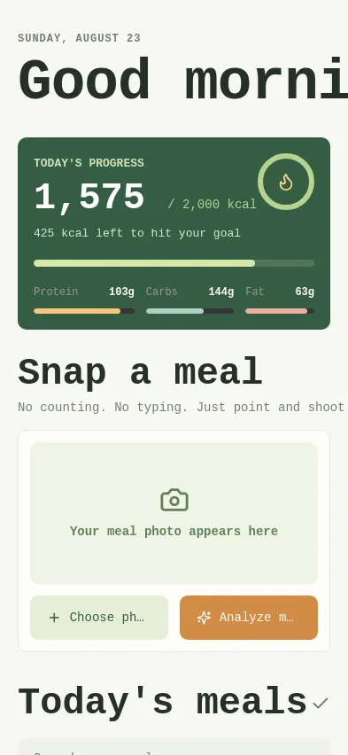 SnapMeal Tracker