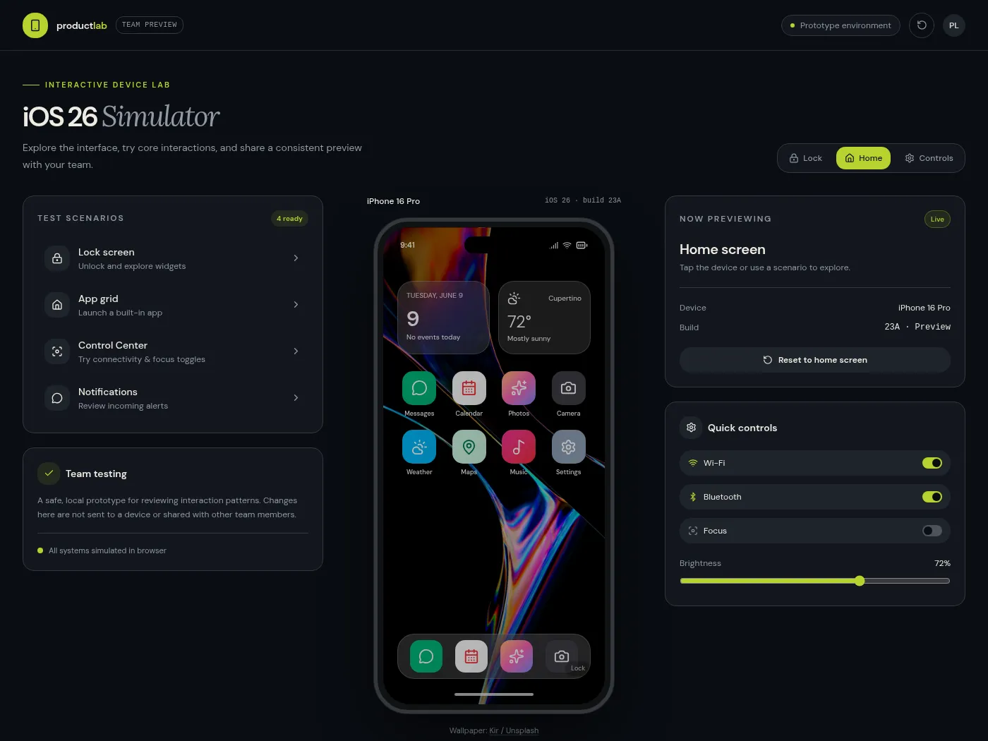 iOS 26 Simulator