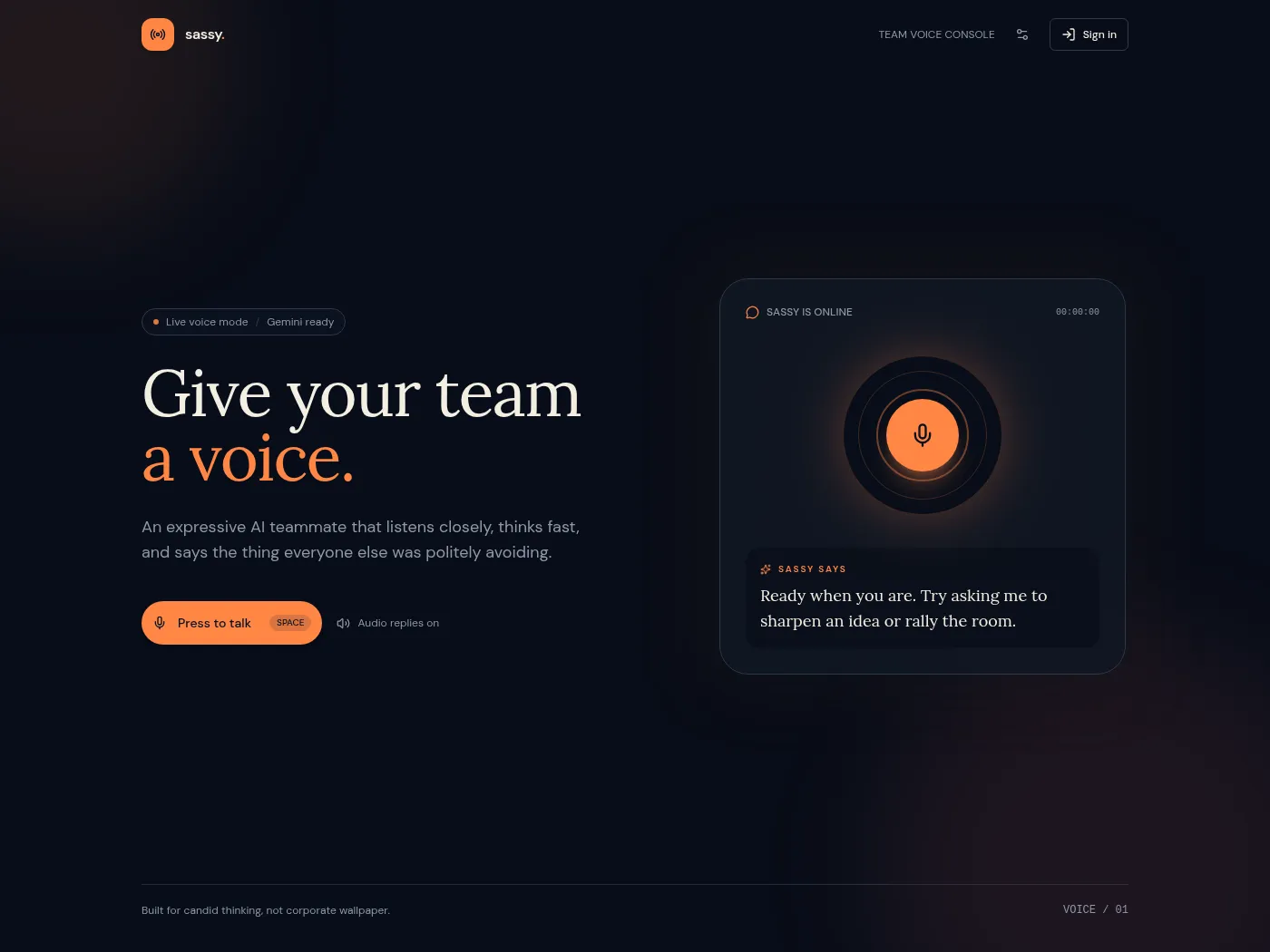 Sassy AI Voice Assistant