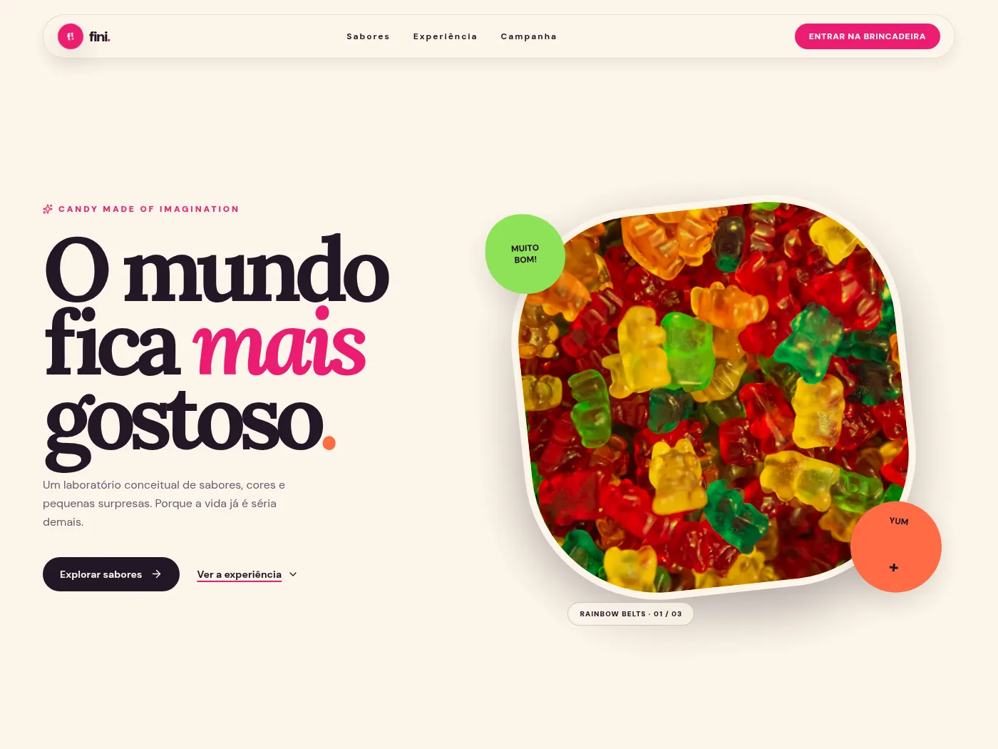 Fini Candy Concept Site