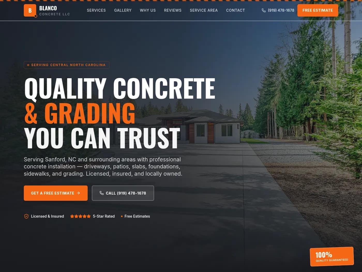Blanco Concrete Web Presence