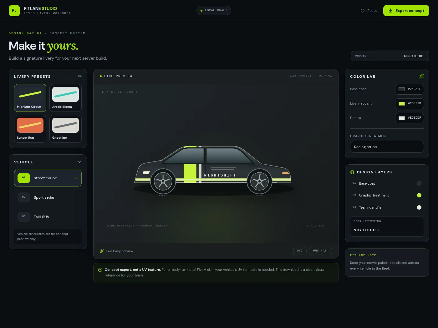 FiveM Car Skin Designer