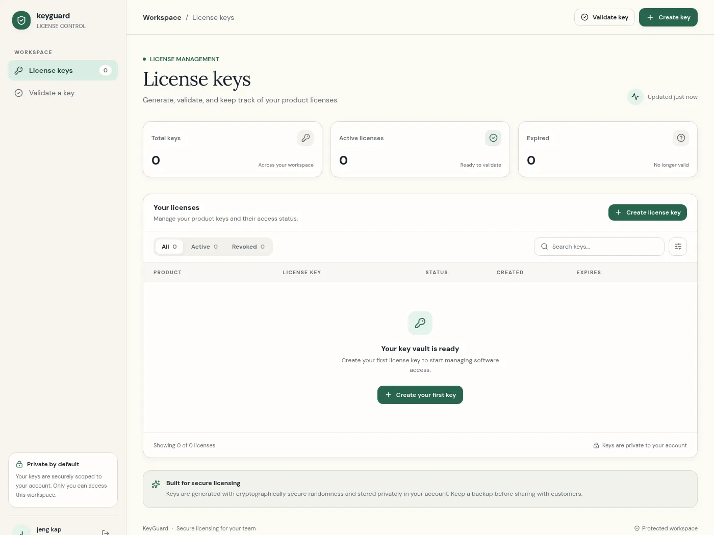 KeyGuard Team Portal