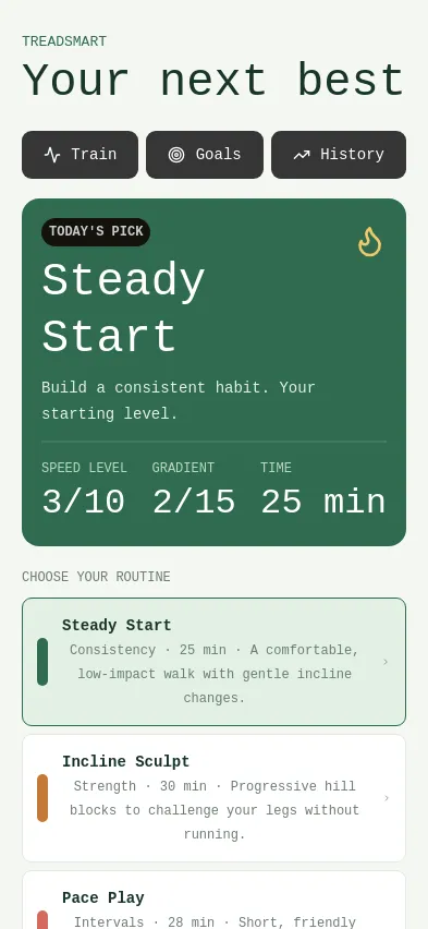 TreadSmart Fitness Coach