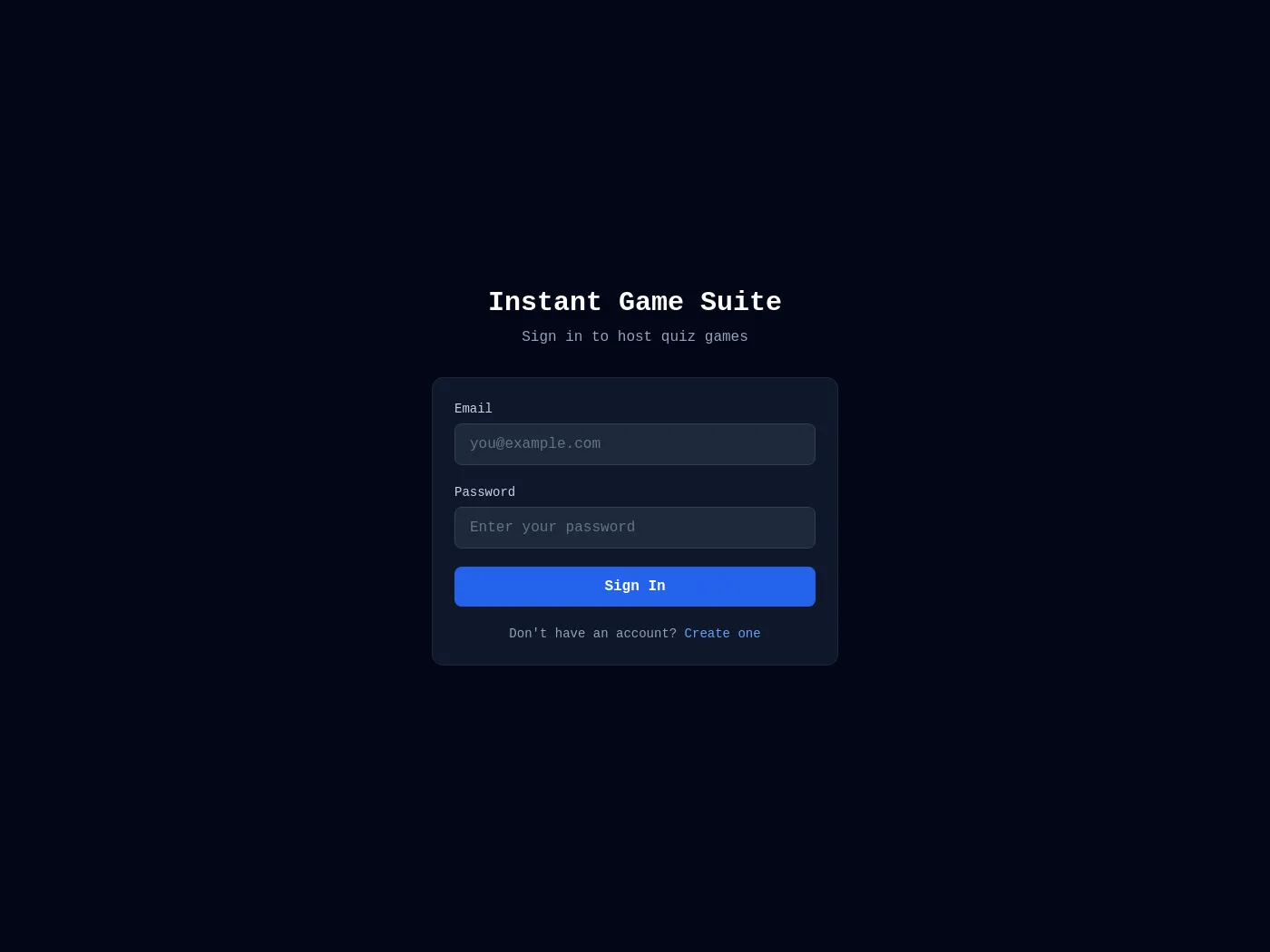 Instant Game Suite