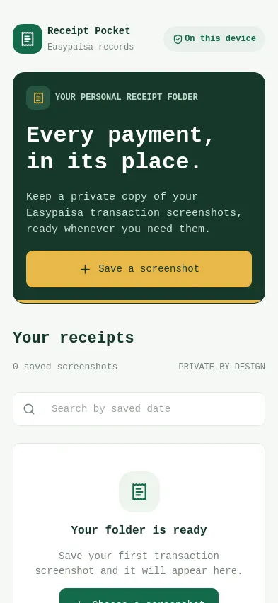 Easypaisa Screenshot Saver