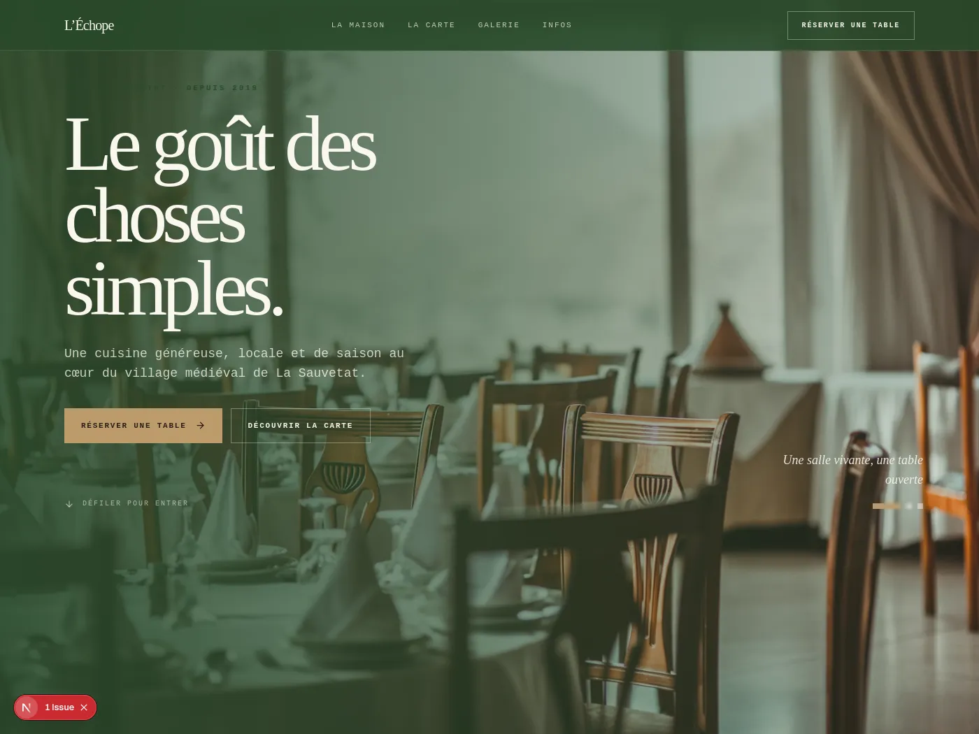L’Échope Gastronomique Site