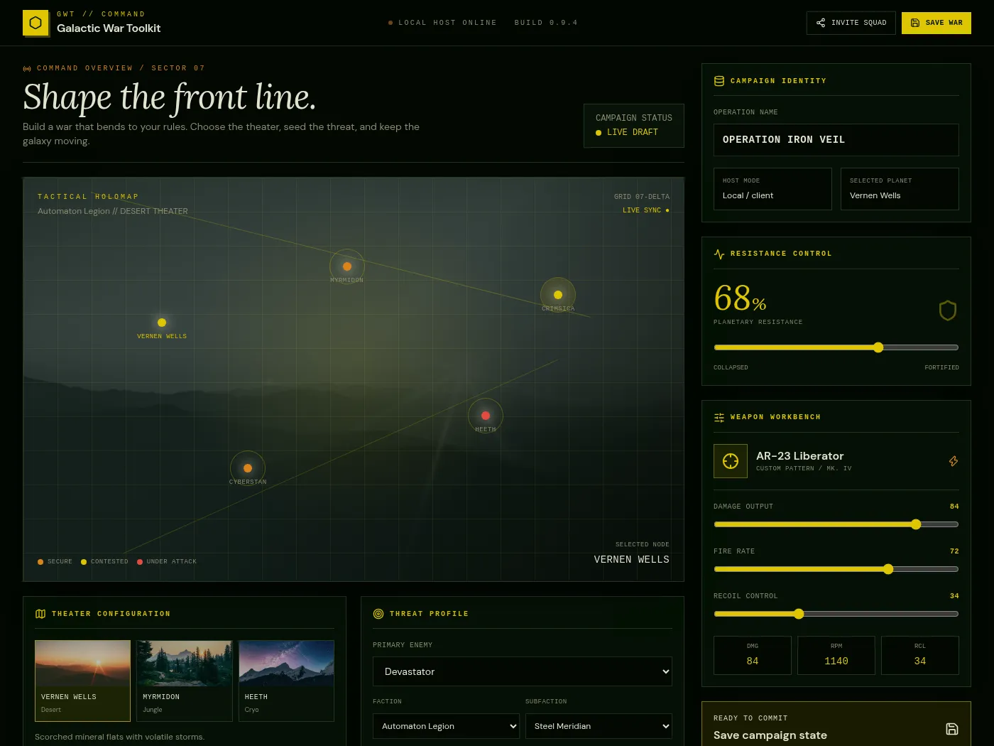 Galactic War Toolkit