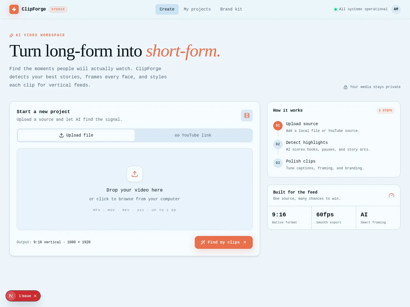 ClipForge AI Studio
