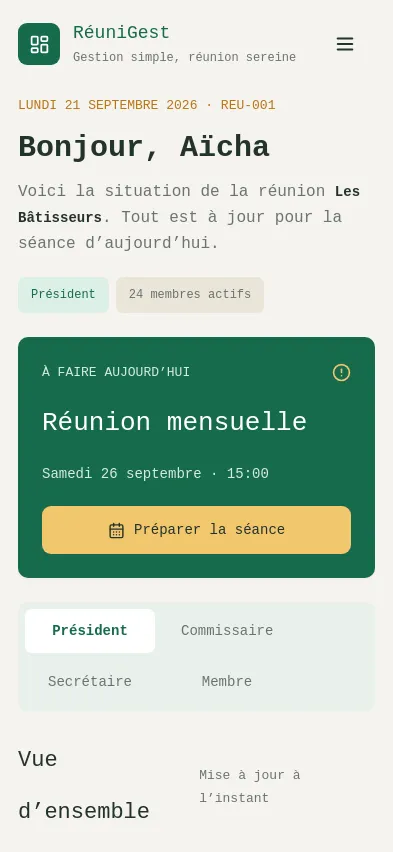 RéuniGest Mobile Suite