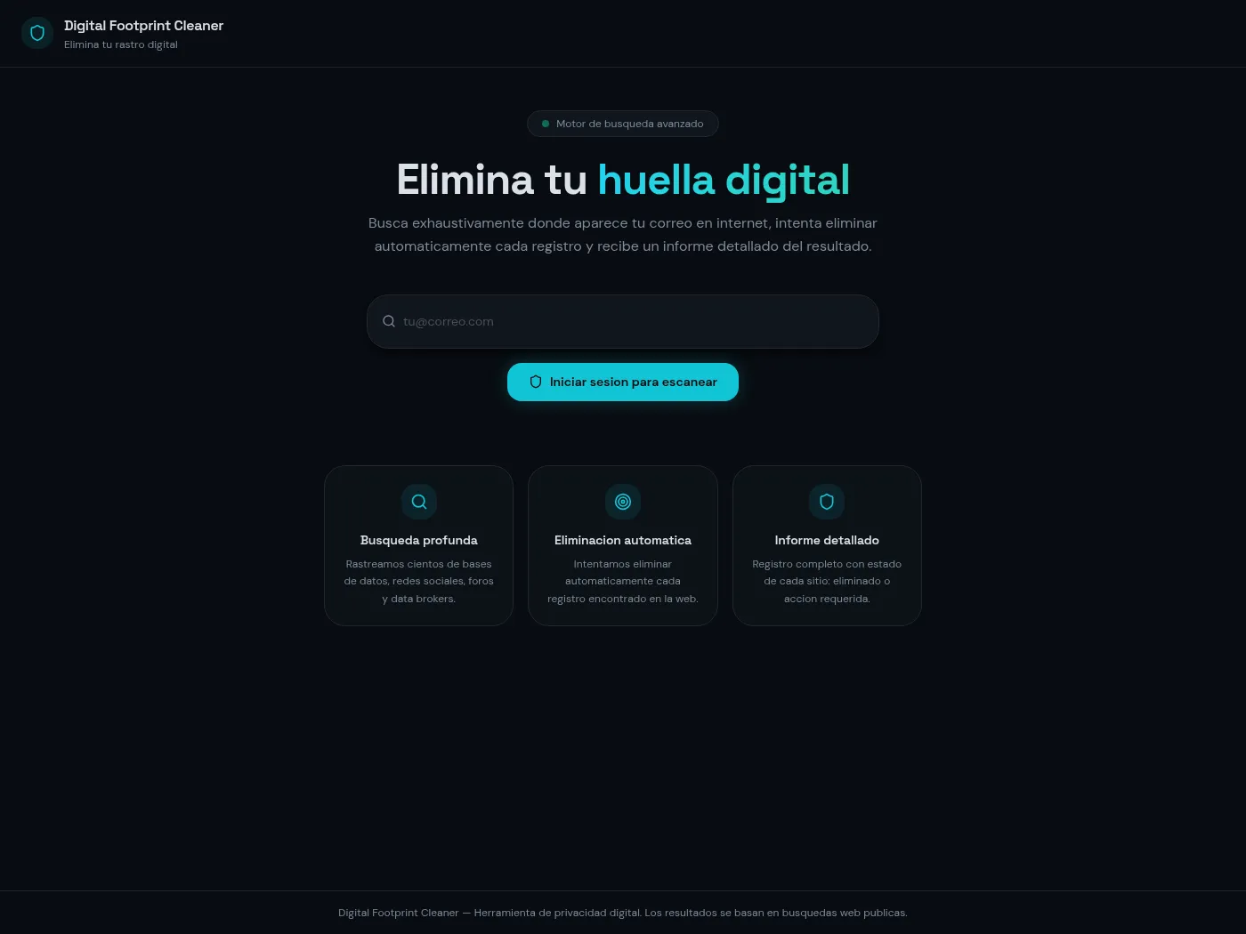 Digital Footprint Cleaner