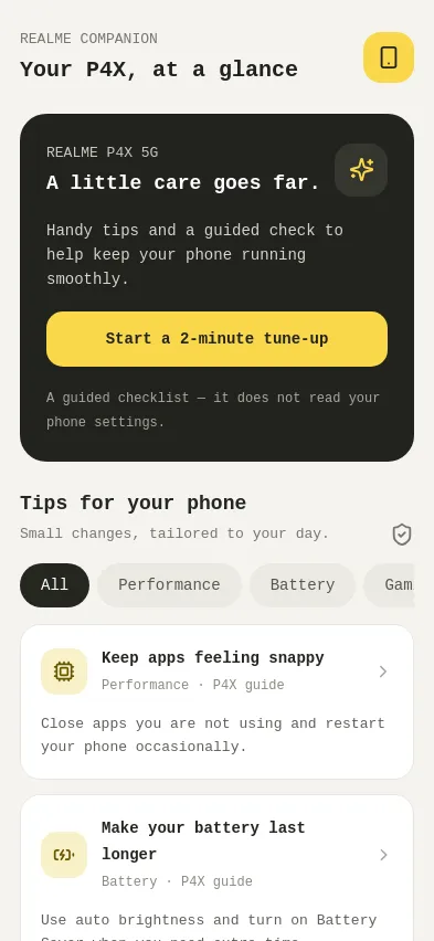 Realme P4X Companion