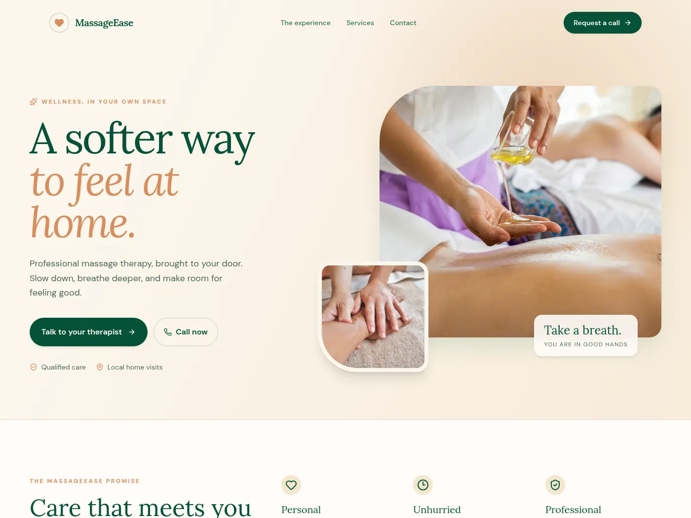 MassageEase Booking Site