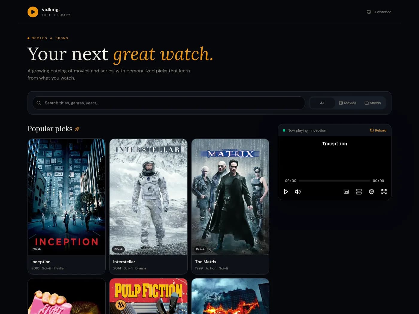 VidKing Video Player