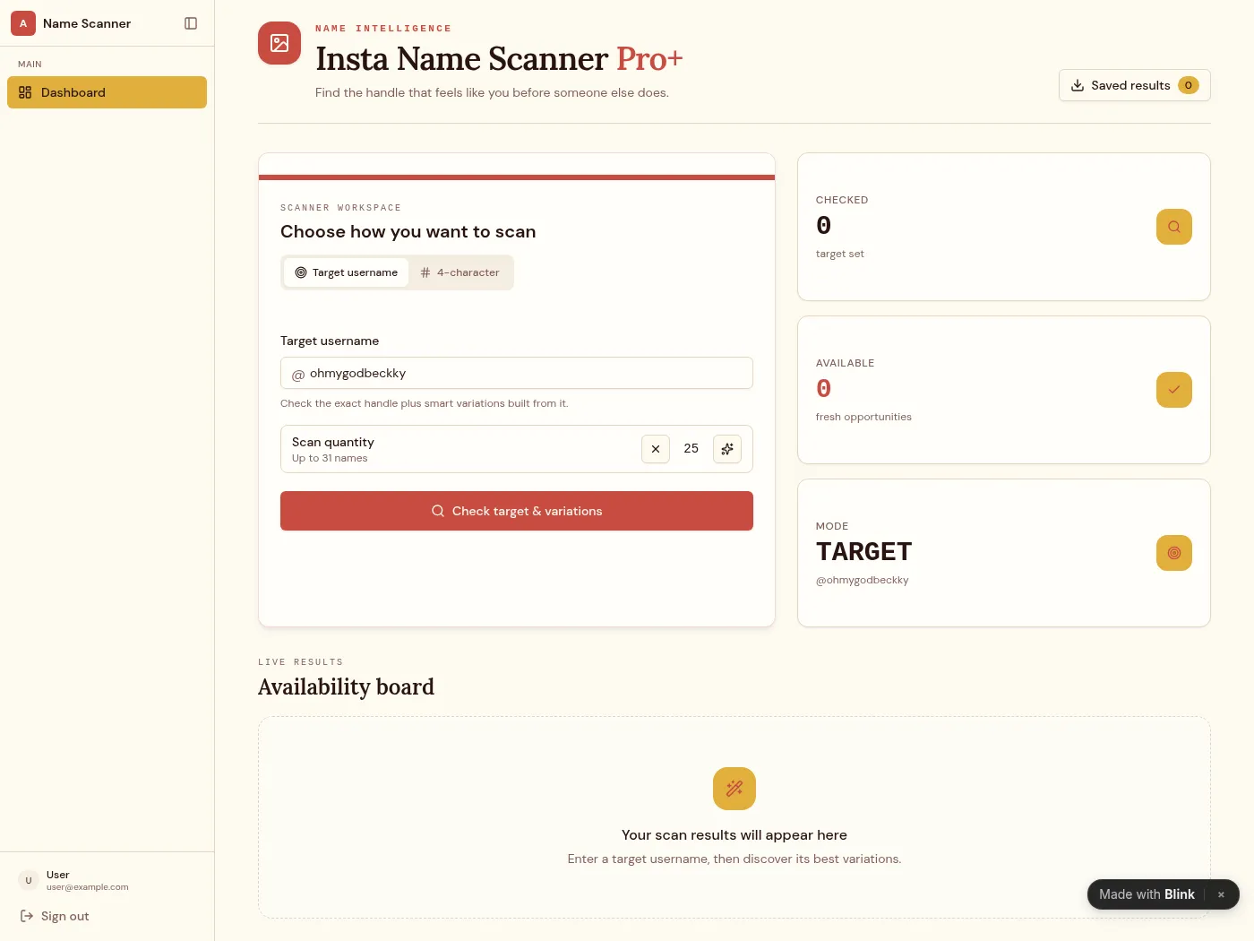 Insta Name Scanner Pro+