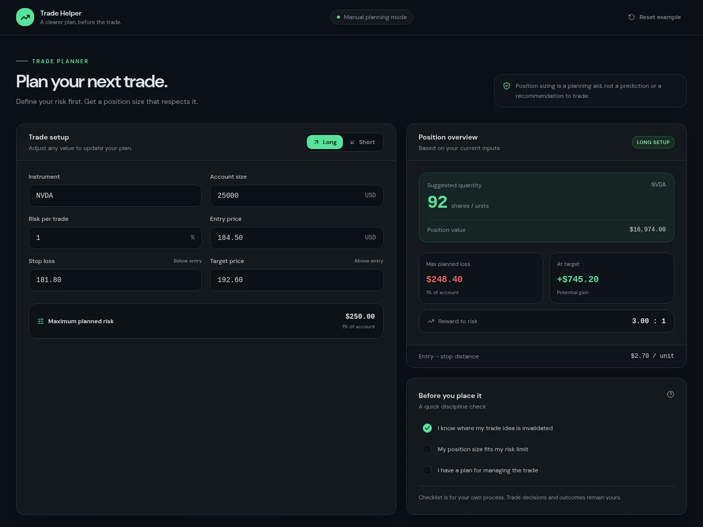 Trade Helper