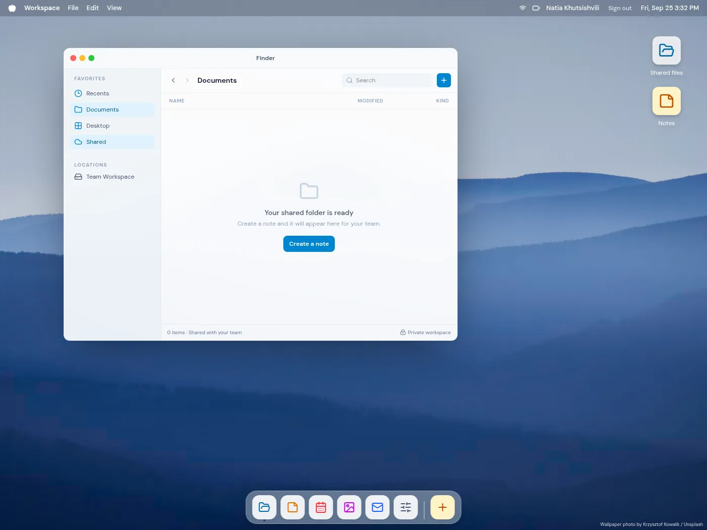 MacOS Web Workspace