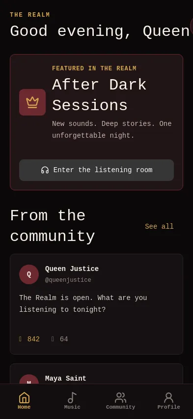 QueenJustice Realm App