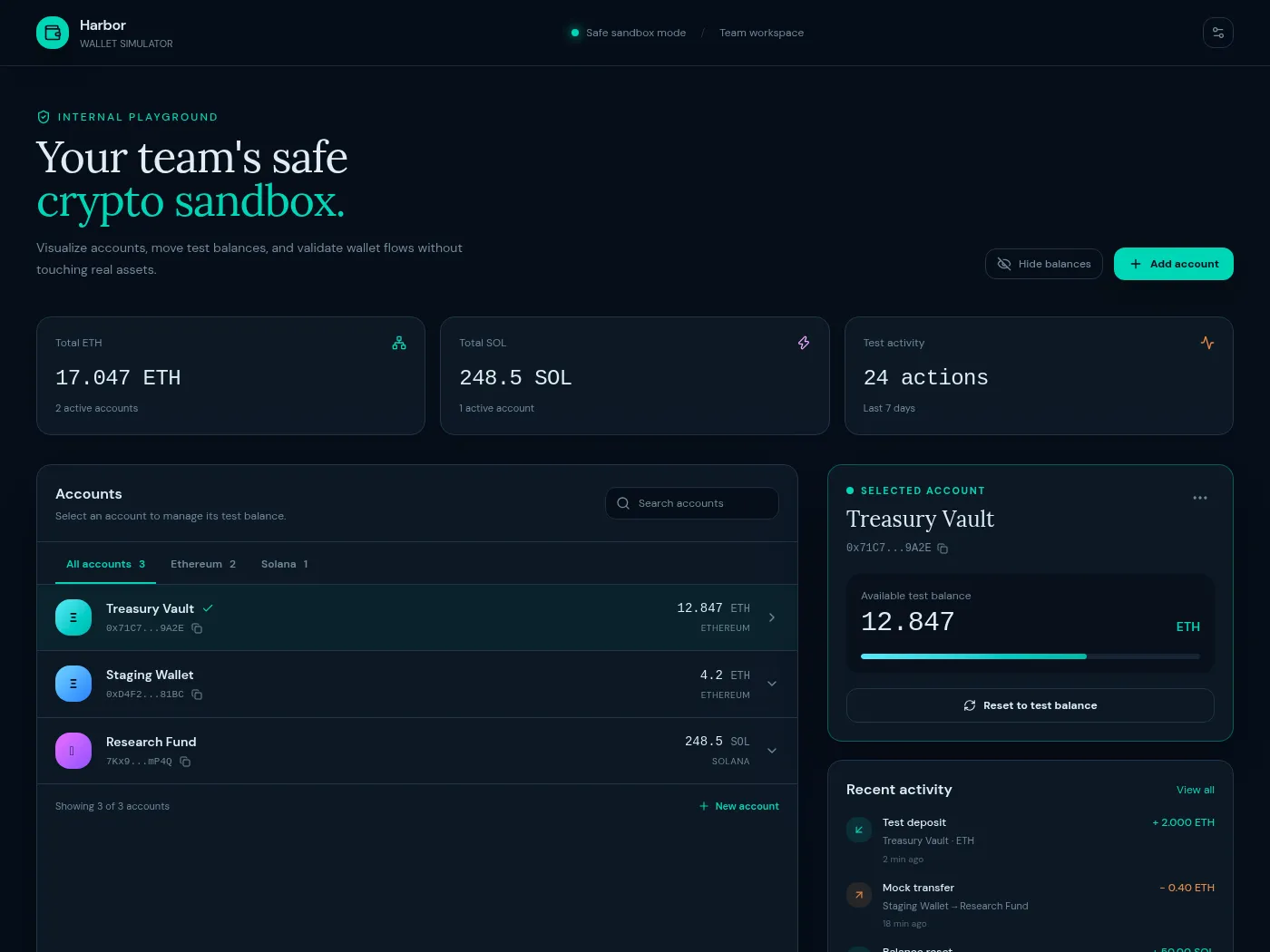 Mock Crypto Wallet Simulator