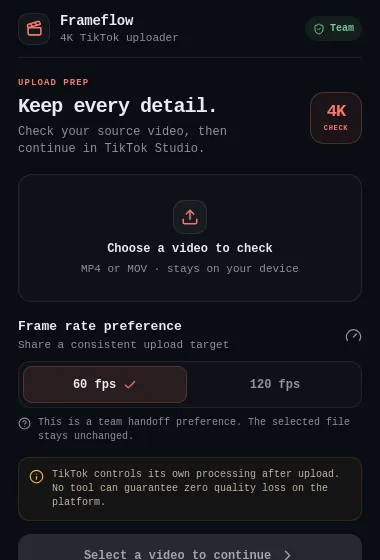 4K TikTok Uploader