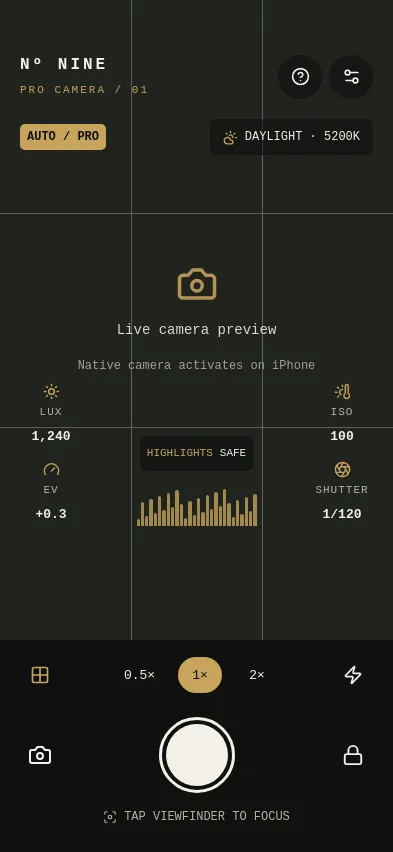Nº NINE Pro Camera