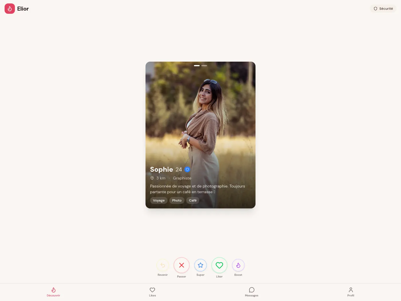 Elior Dating App