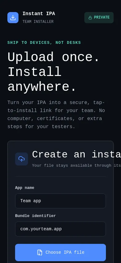Instant IPA Installer