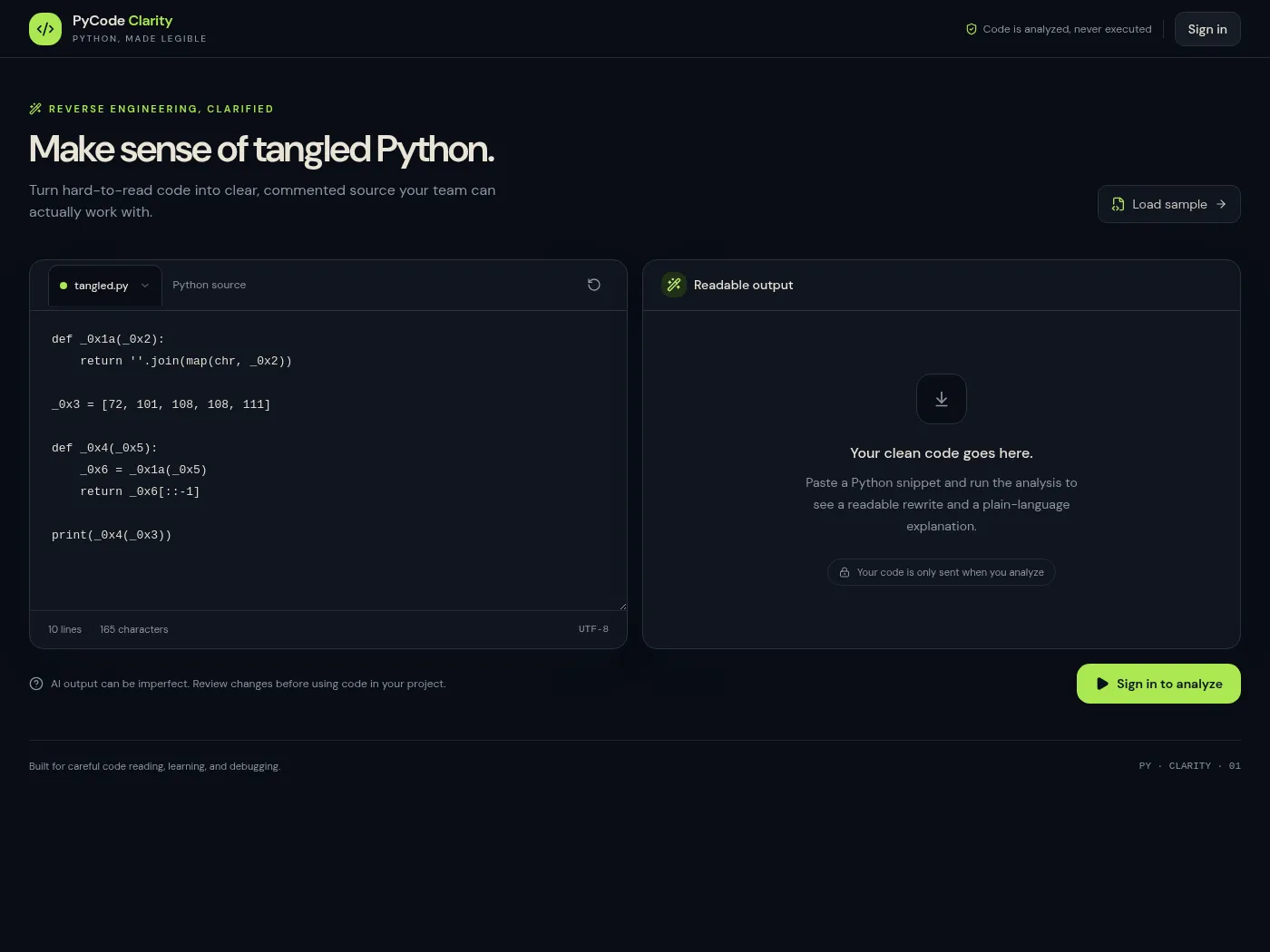 PyCode Clarity AI