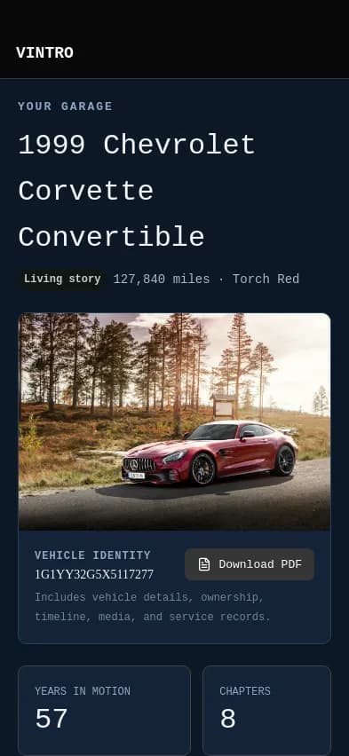 Vintro Vehicle Companion