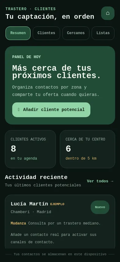 Trastero Client Finder