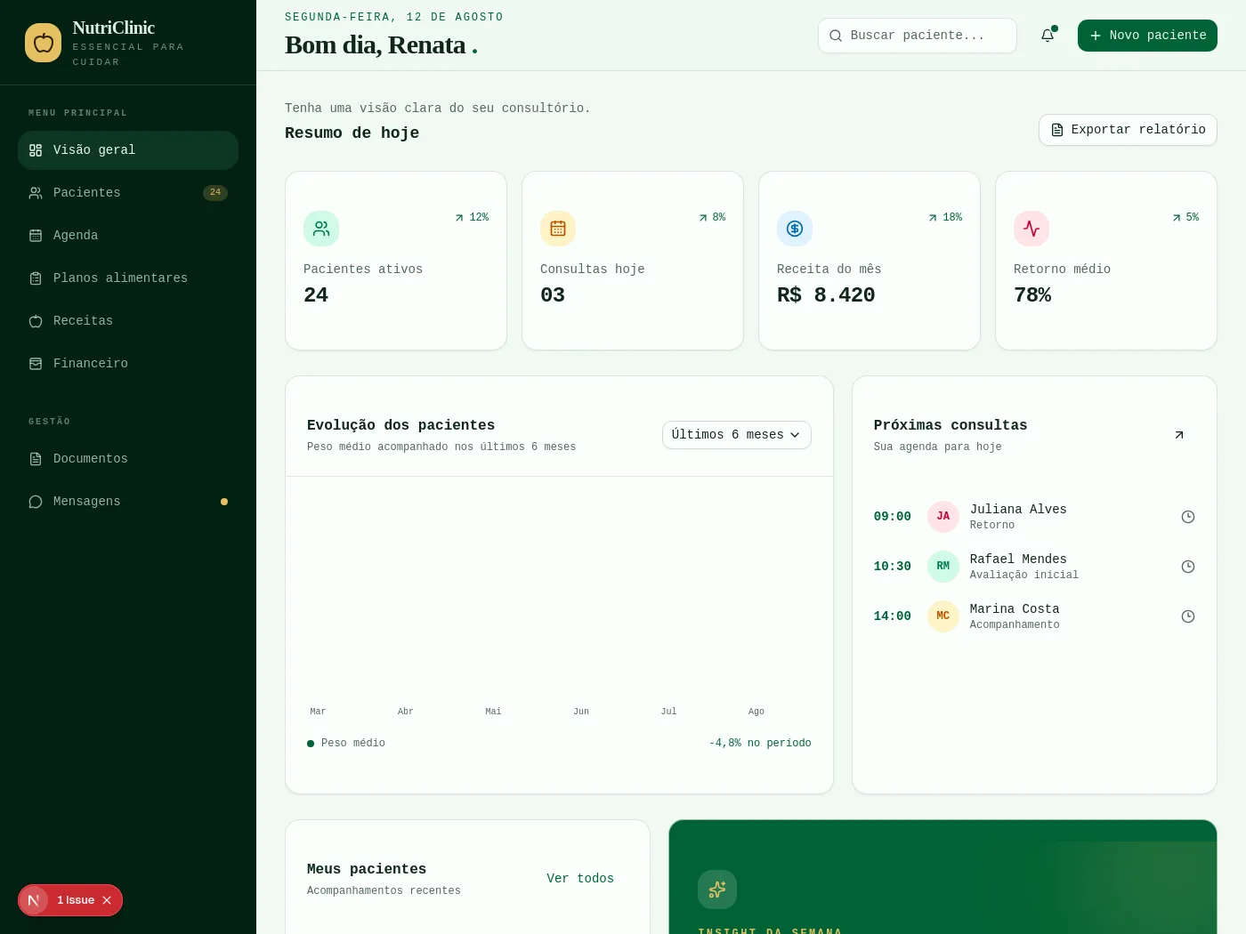 NutriClinic SaaS Platform