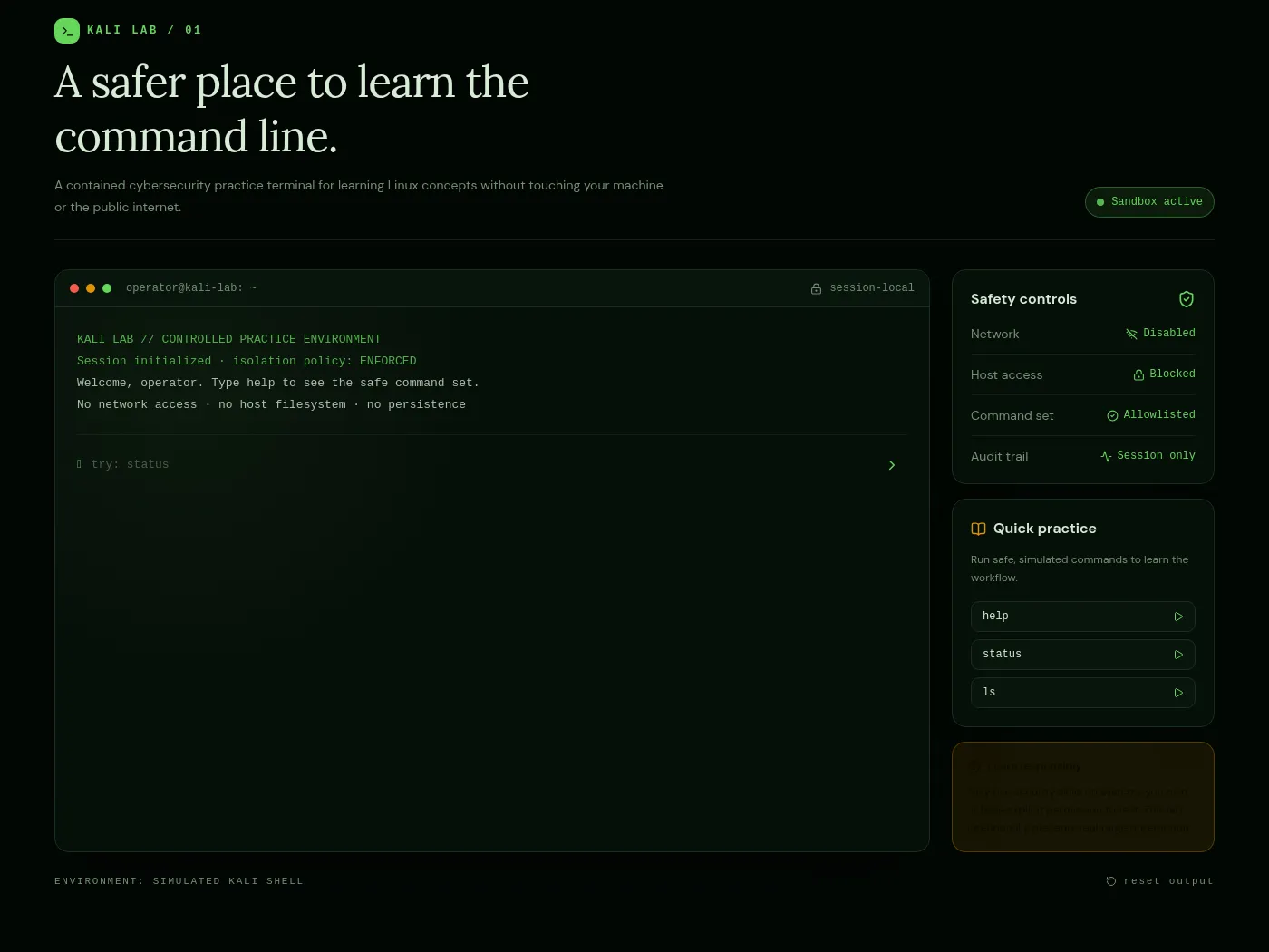 Kali Virtual Lab