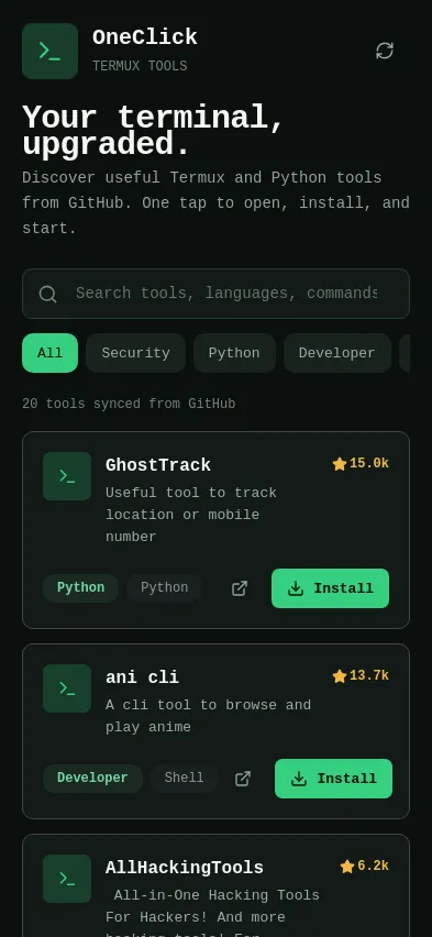 OneClick Termux Tools