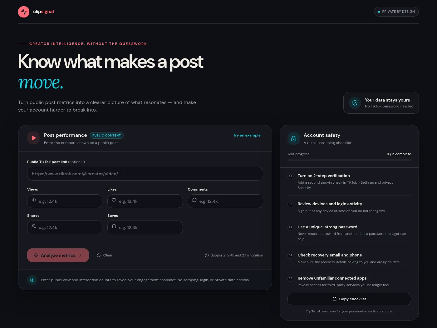 TikTok Engagement Analyzer