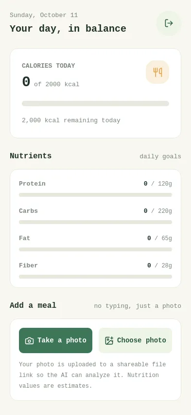 SnapMeal Nutrition Tracker