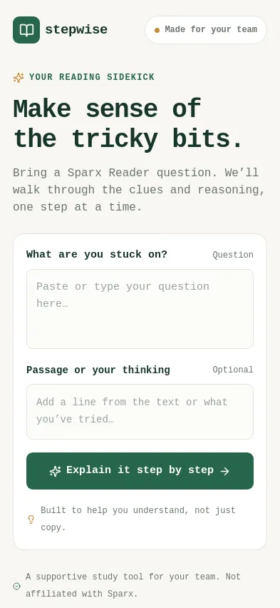 Sparx Reader Helper