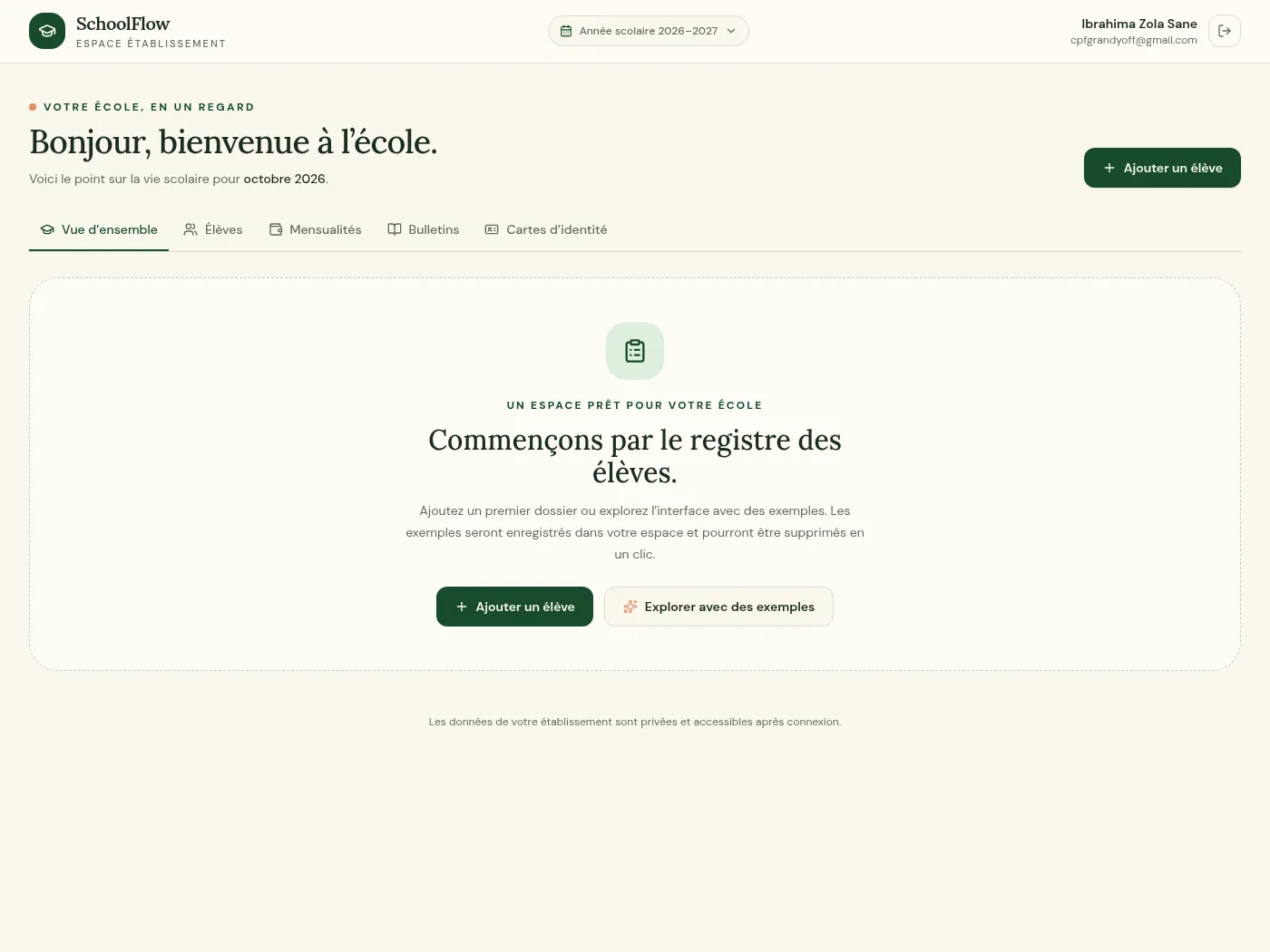 SchoolFlow Manager