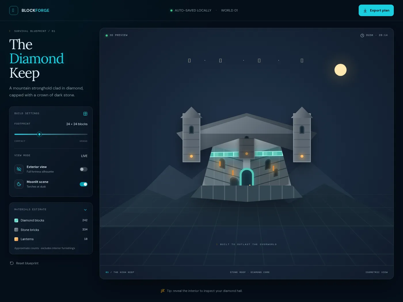 Diamond Fortress Builder