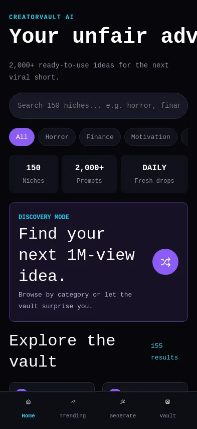 CreatorVault AI Mobile