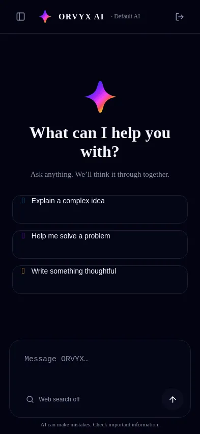 ORVYX AI Assistant