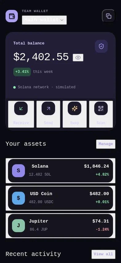 Phantom Wallet Simulator