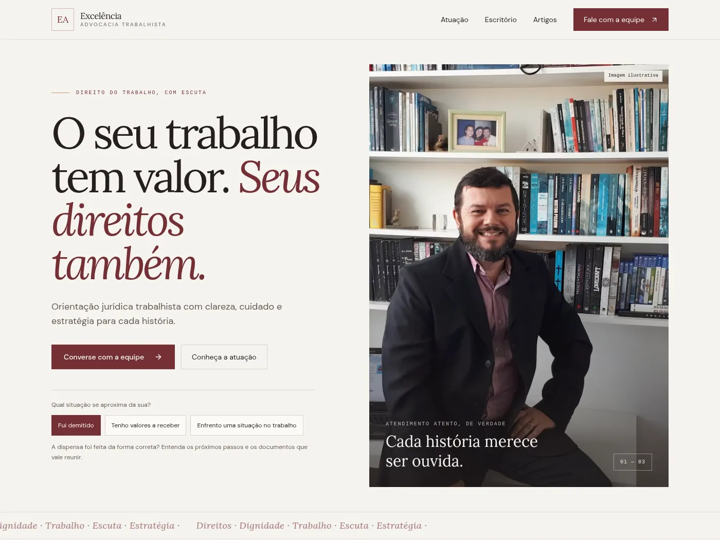 Excelência Advocacia Site