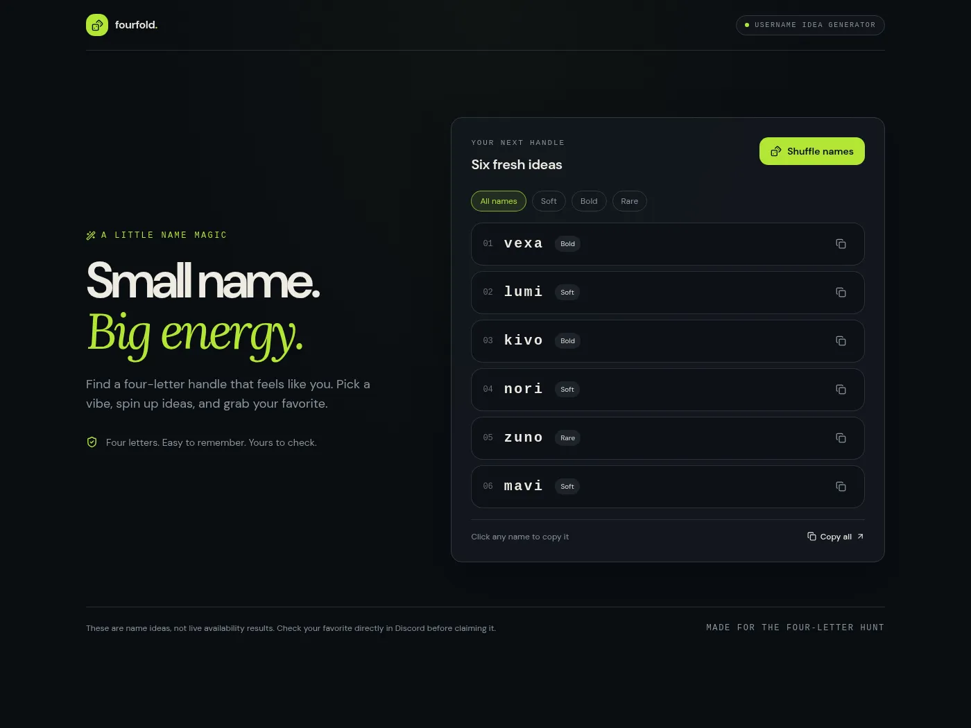 Discord Name Finder