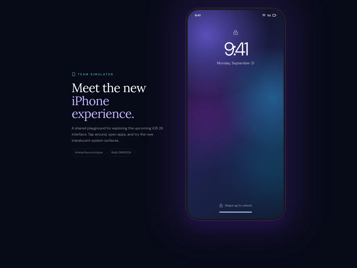 iOS 26 Web Simulator