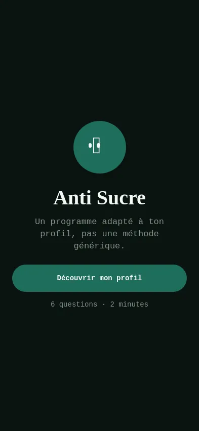 Anti Sucre Coach App