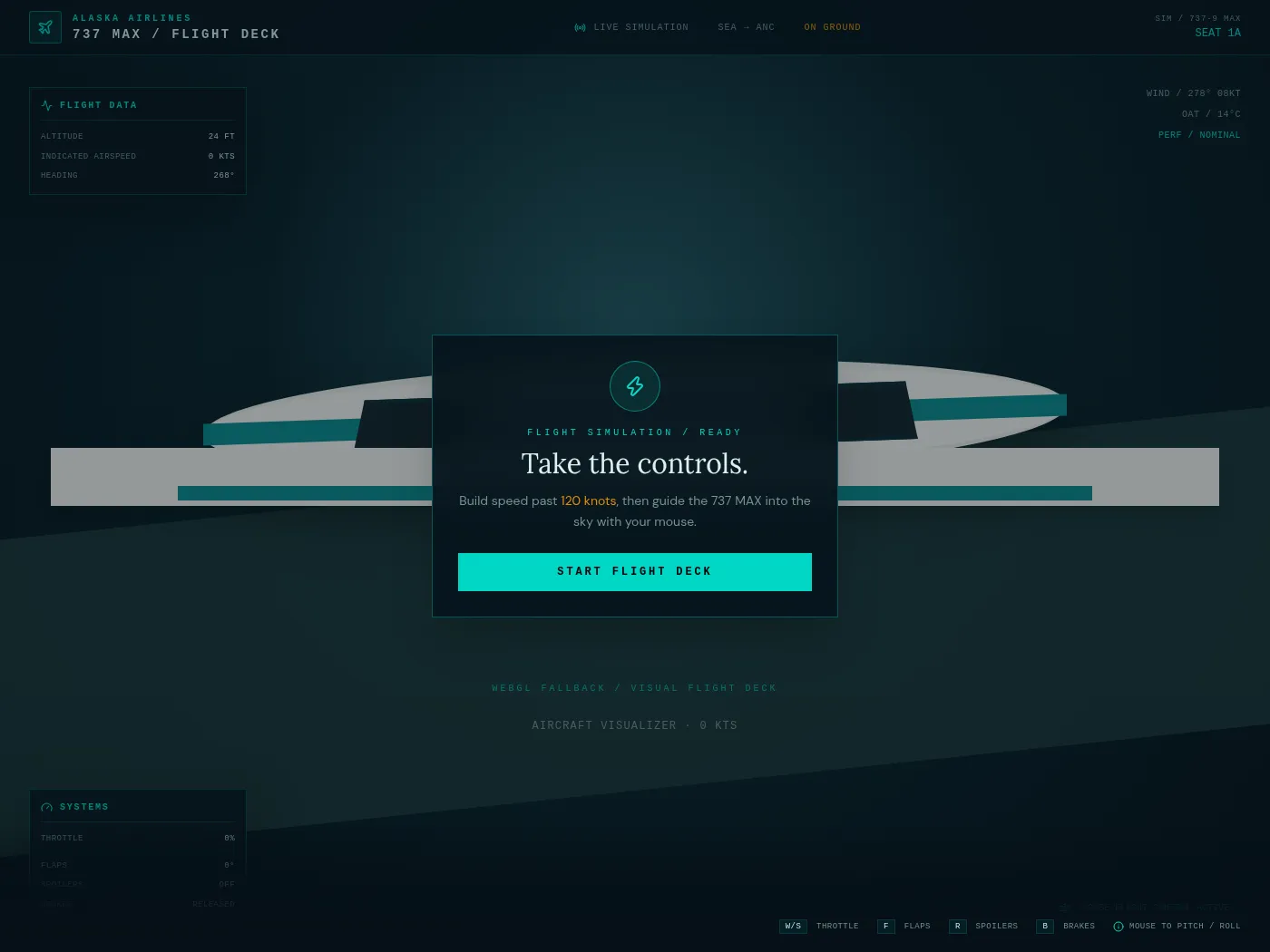 737 Max Flight Sim