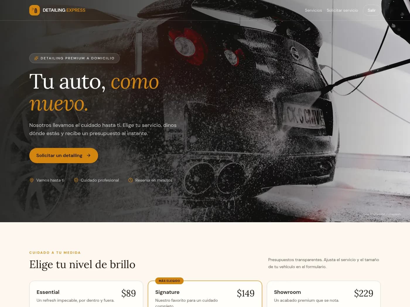 Detailing Express App
