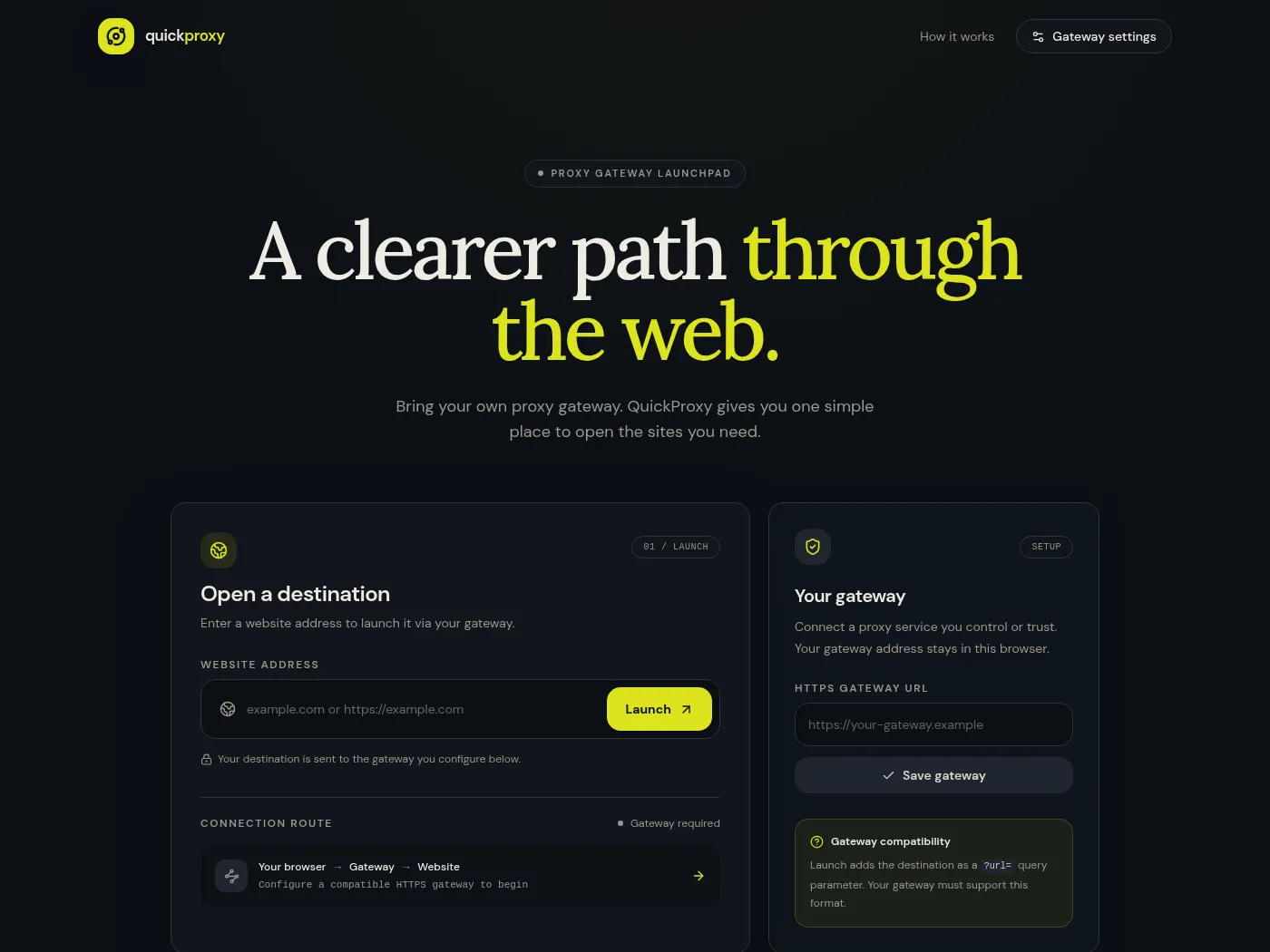 QuickProxy Web Portal